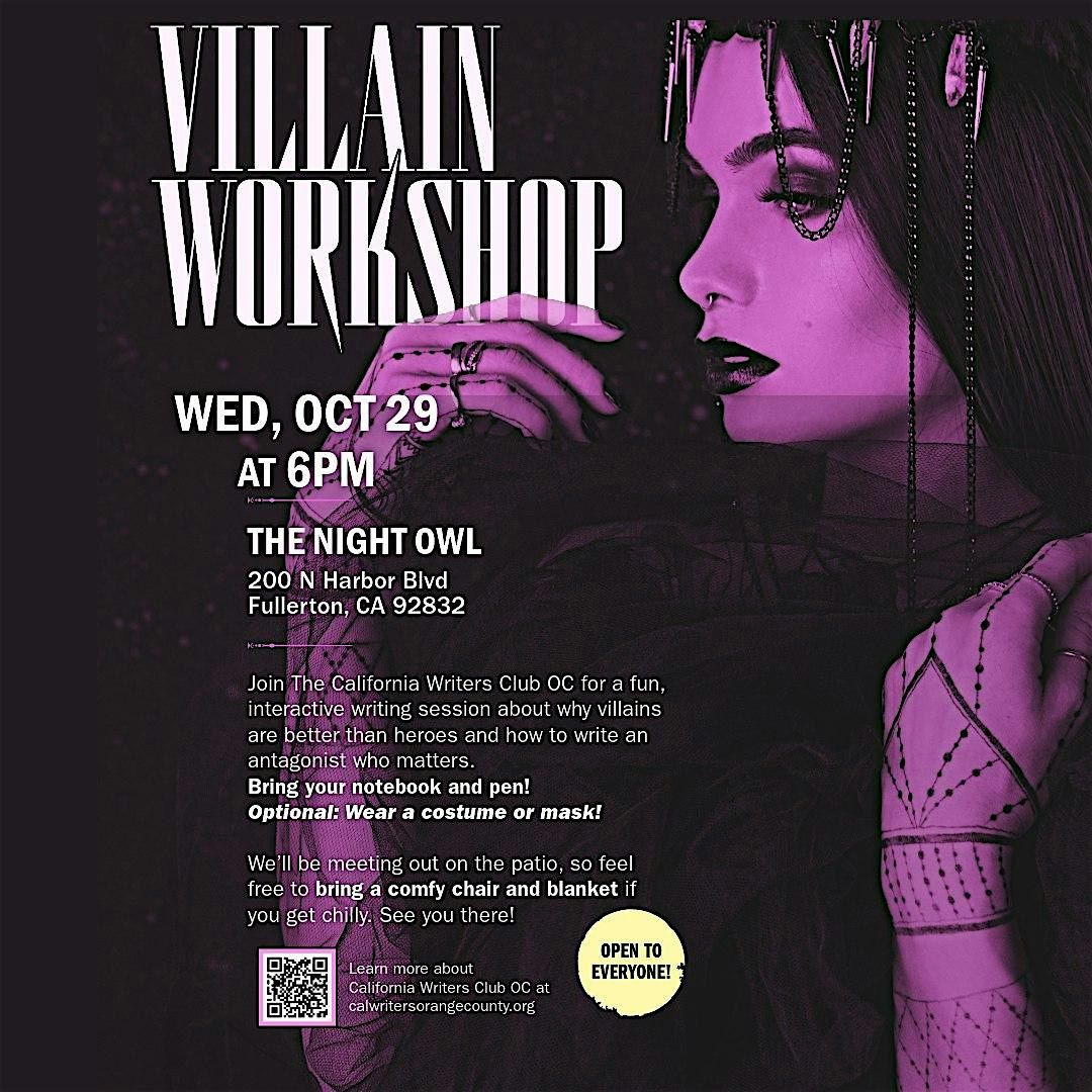 Villian Workshop - interactive writing session at The Night Owl ...