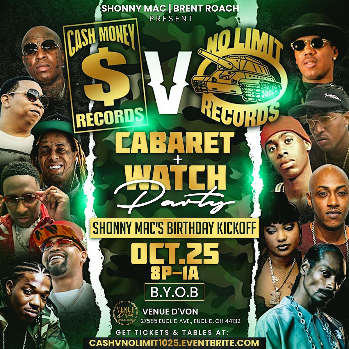 Cash Money Vs No Limit Cabaret + Watch Party at 27585 Euclid Ave on ...