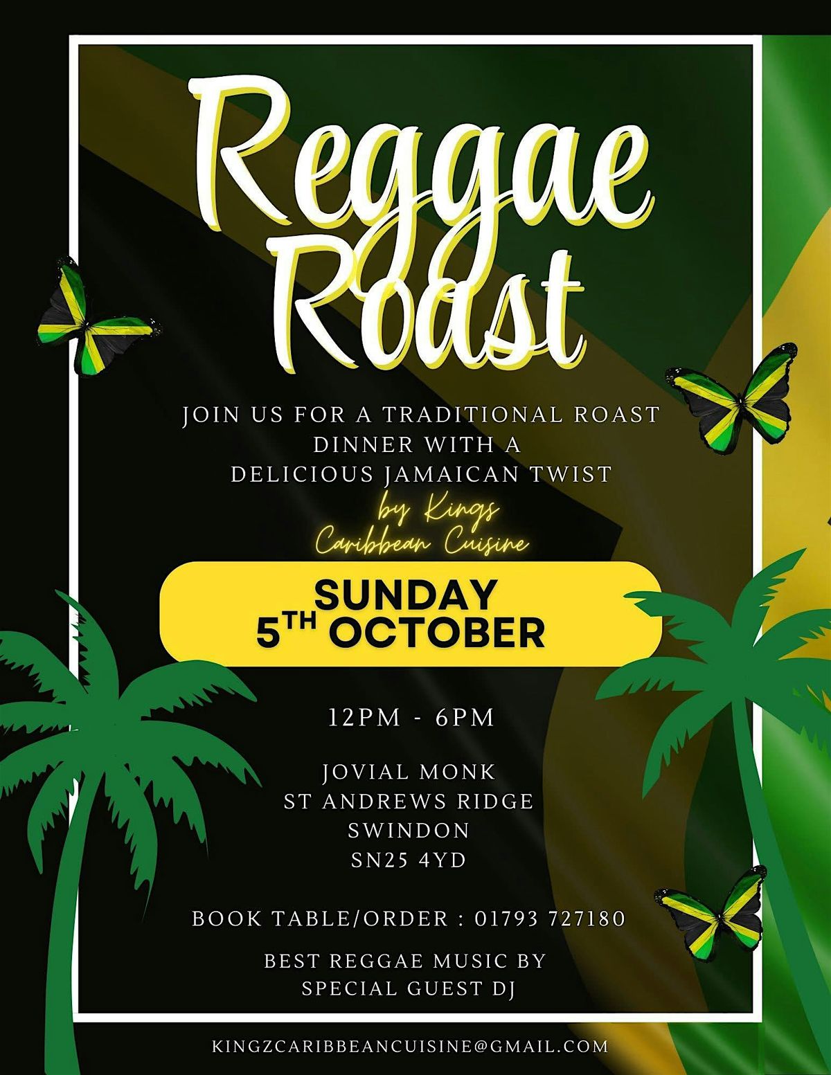 Reggae Roast - Swindon at The Jovial Monk, Swindon on 5th October, 2025