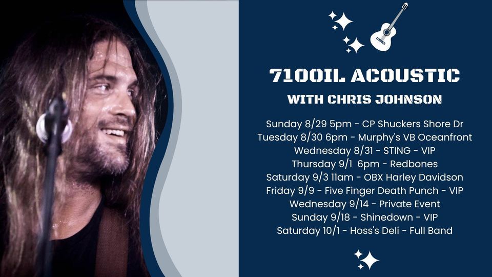 Chris Johnson Acoustic @ CP Shuckers at CP Shuckers Shore Drive, Virginia Beach on 28th August, 2022