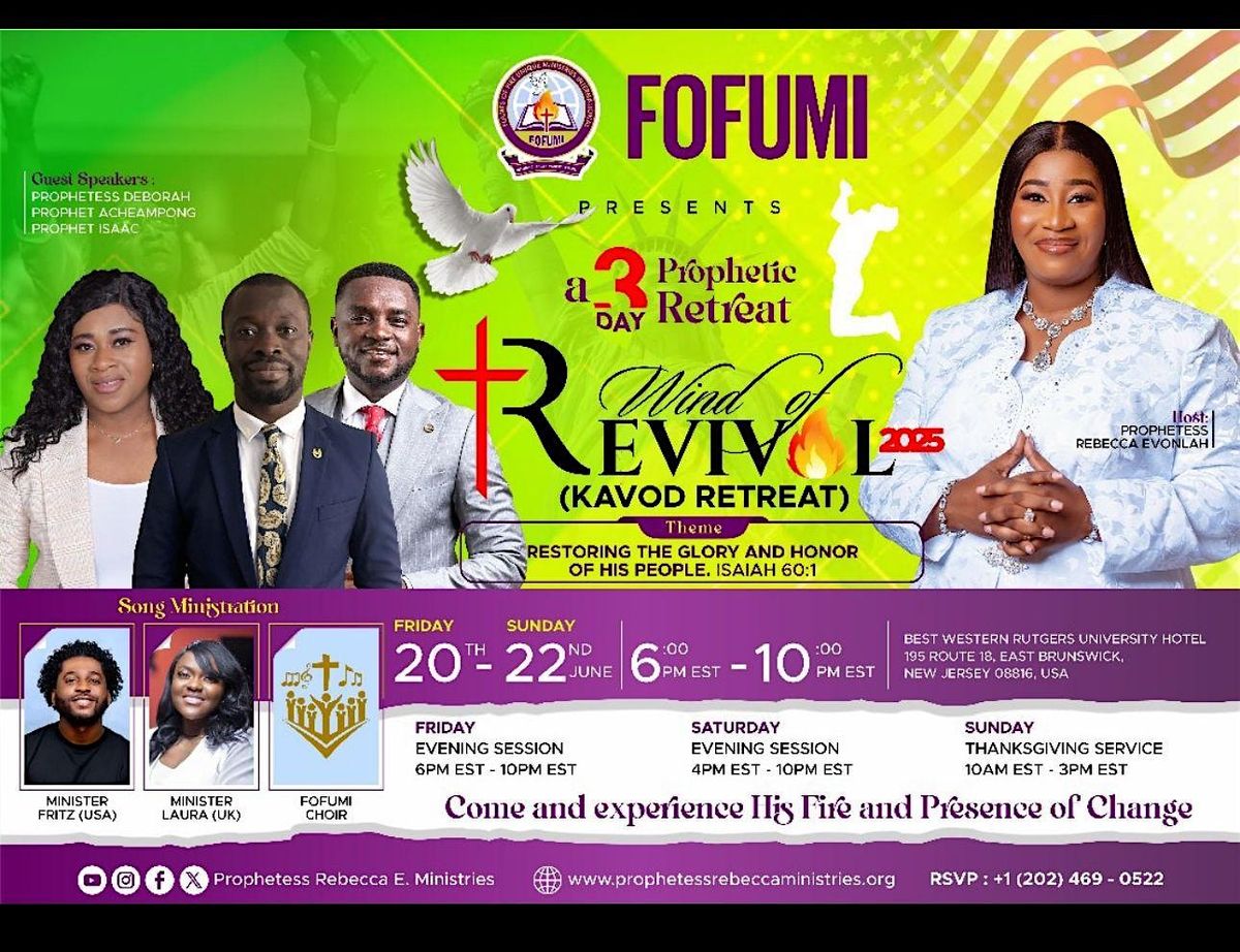 Wind of Revival Kavod Retreat | 3 days prophetic Retreat | 195 NJ-18 ...