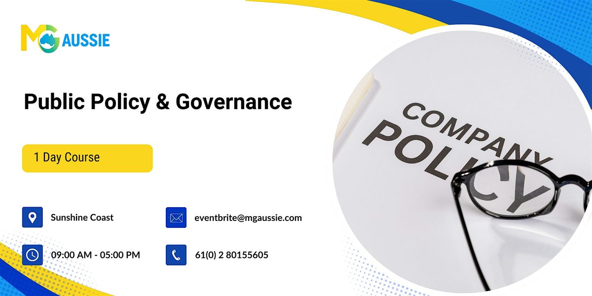 Public Policy & Governance: 1 Day workshop for NGOs in Sunshine Coast ...