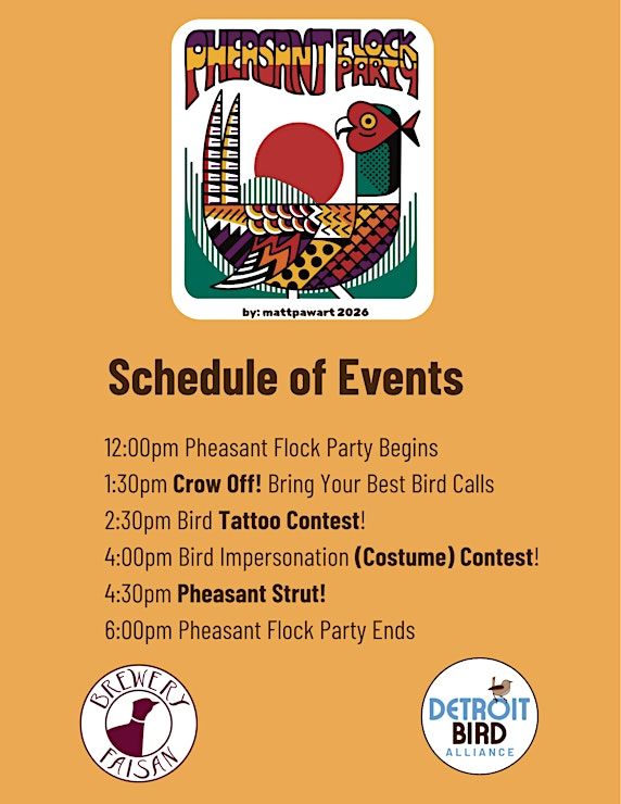 Pheasant Flock Party at Brewery Faisan, Detroit on 6th June, 2026