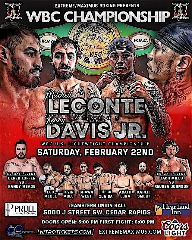 WBC PROFESSIONAL BOXING CHAMPIONSHIP | Teamsters Local 238, Cedar Rapids, IA | February 22, 2025