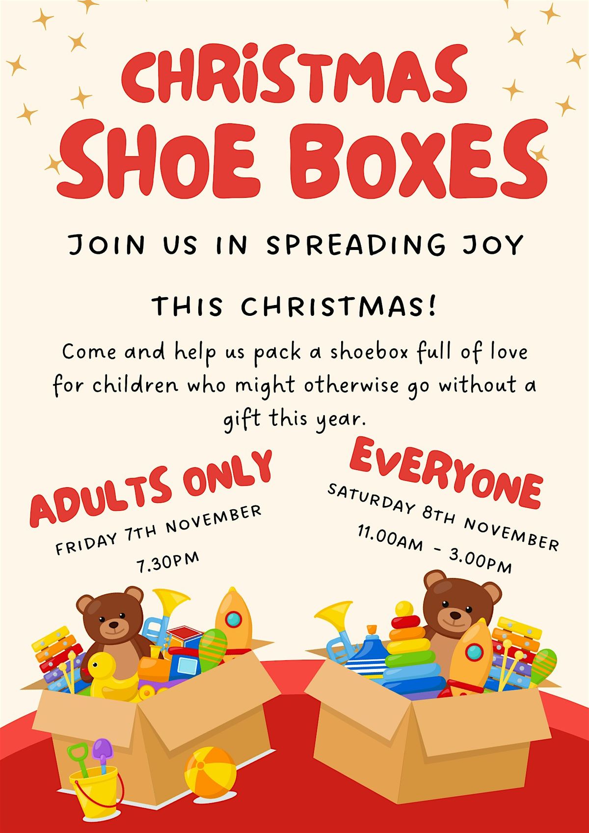 Operation Christmas Child Shoebox Packing at Alvechurch and Bordesley ...