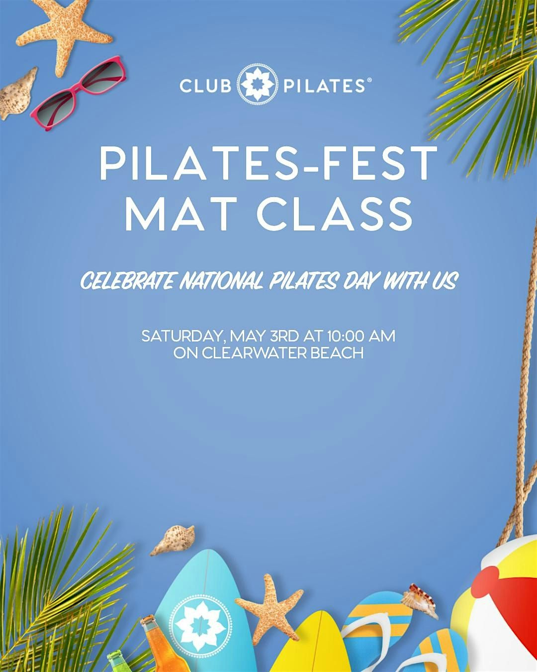 National Pilates Day - FREE Mat Pilates Class on Clearwater Beach at ...
