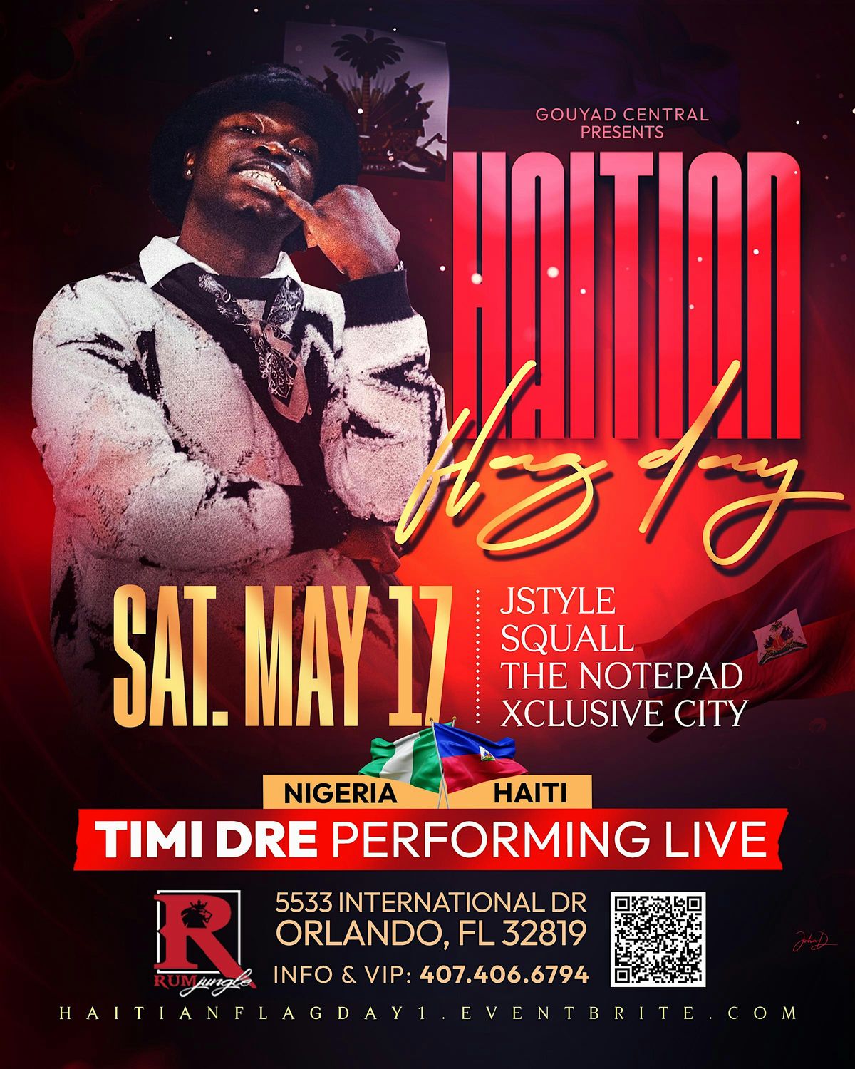 Haitian Flag Day w/ TIMI DRE | Rum Jungle, Orlando, FL | May 17 to May 18