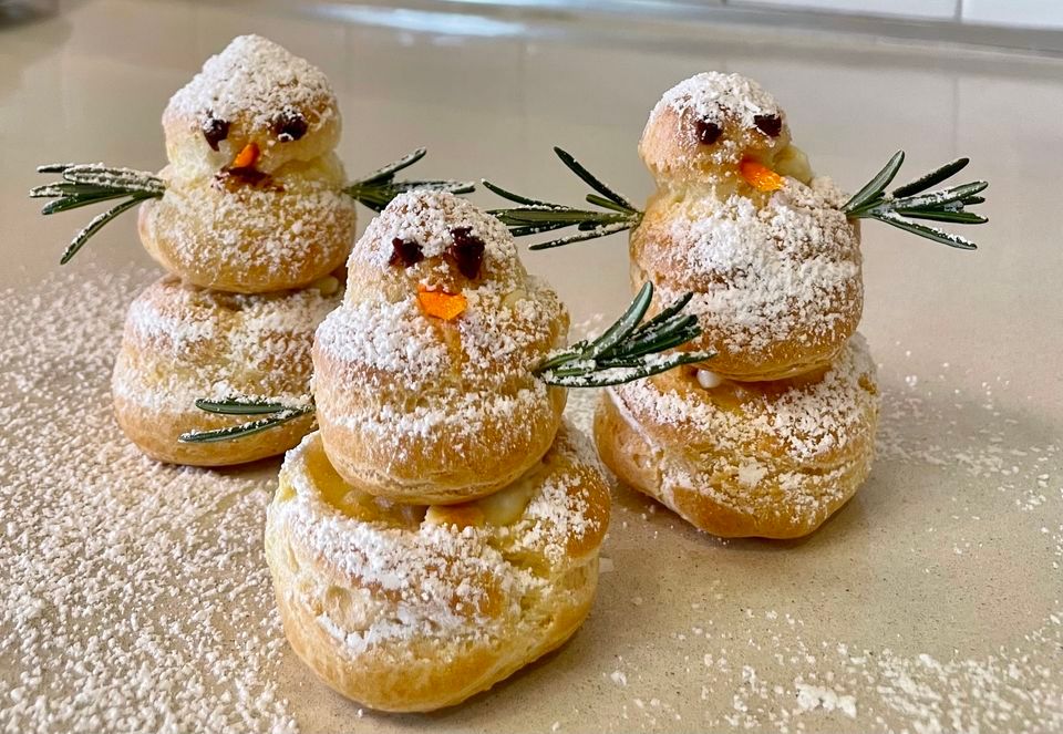 Snowmen Choux Pastry Culinary Class | Culinary Immigration, Marysville ...