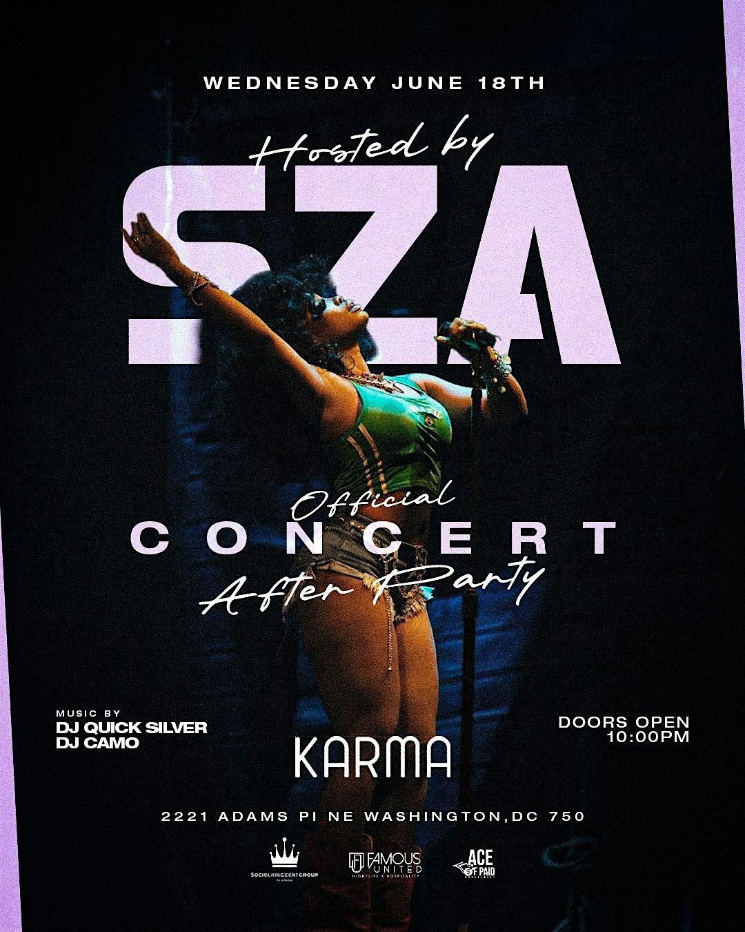 Official Sza concert after party at 2221 Adams Pl NE, Washington on ...