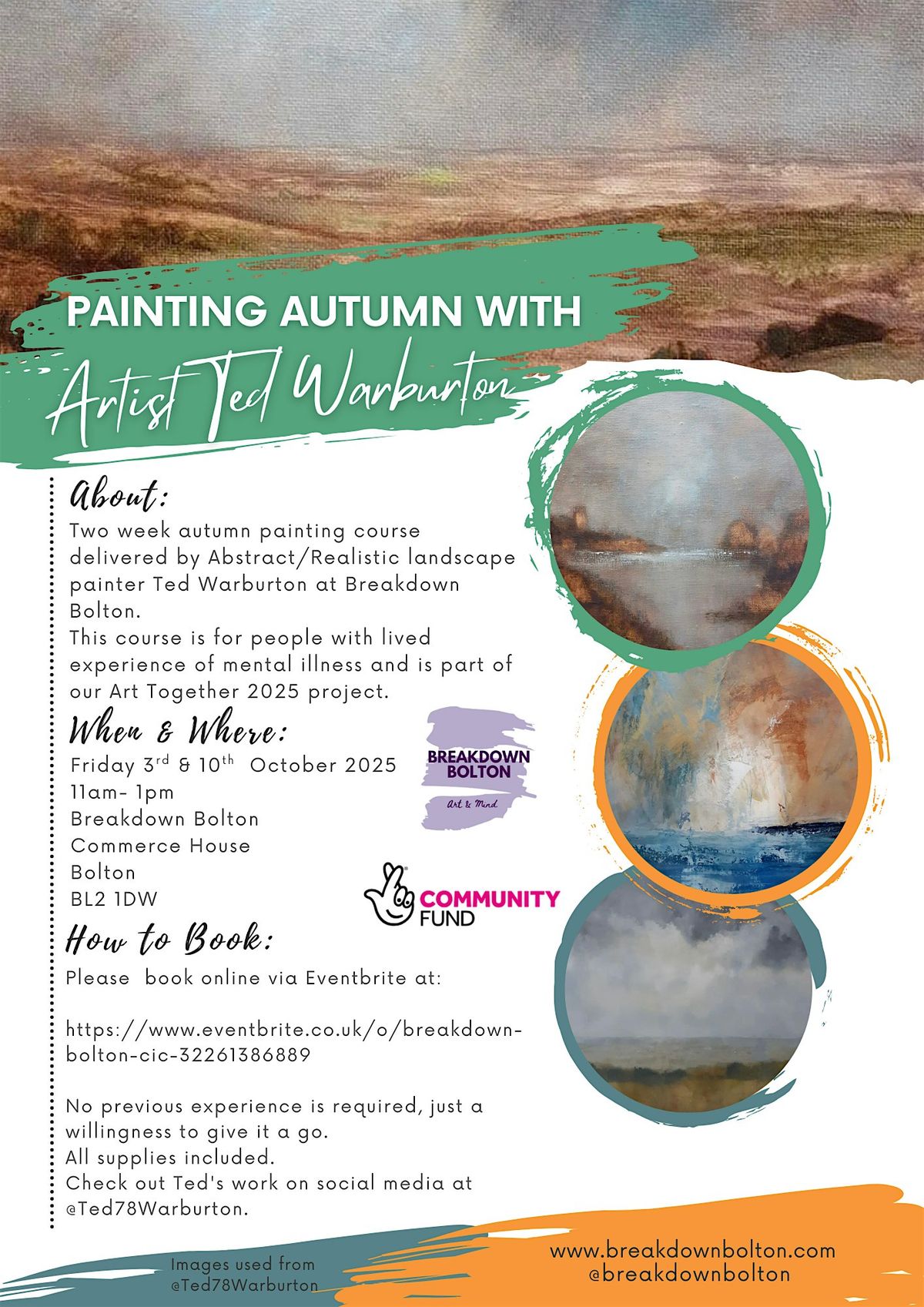 PAINTING AUTUMN: 2 WEEK COURSE WITH GUEST ARTIST TED WARBURTON at ...