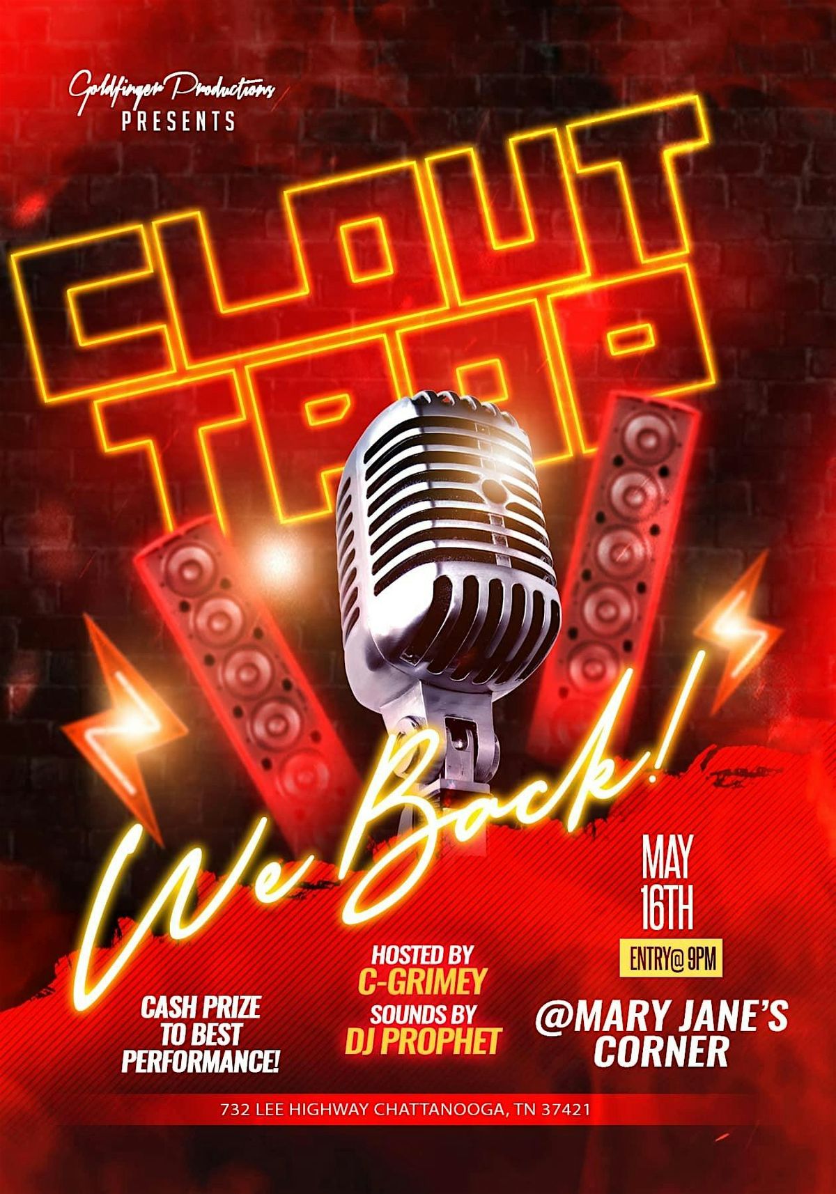 Clout Trap: Back In The Trap | The Play House at Mary Jane's, Chattanooga, TN | May 16, 2025