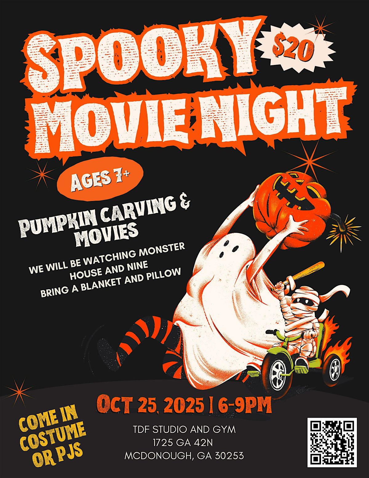 Spooky Movie Night & Pumpkin Craving at TDF Studio & Gym, McDonough on ...