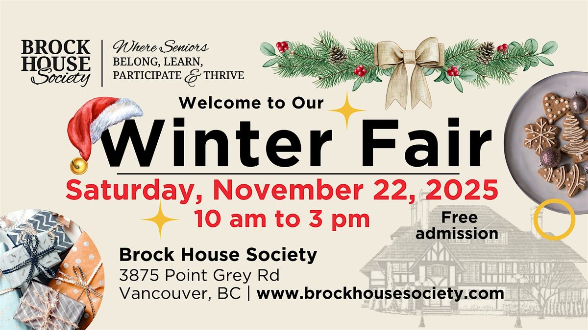 Brock House Winter Fair 2025 at Brock House Society, Vancouver on 22nd November, 2025