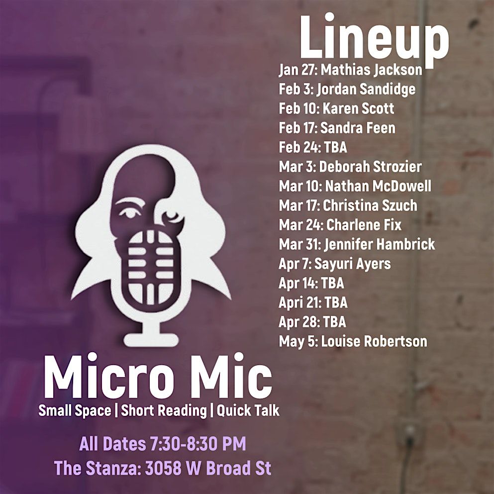 Micro Mic: Small Space, Short Reading, Quick Talk For Poetry | 3058 W ...