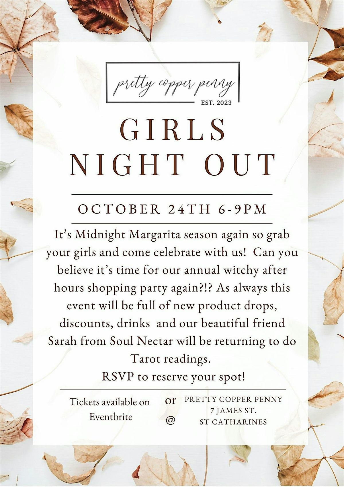 Pretty Copper Penny Girls Night Out at Pretty Copper Penny, St ...