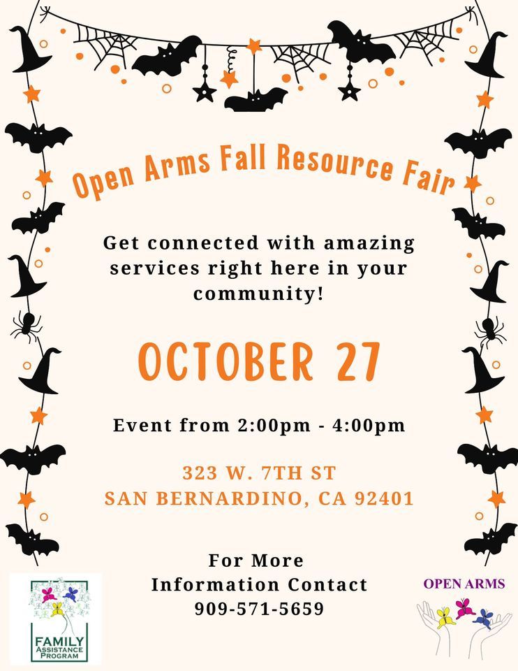 Open Arms Fall Resource Fair | Family Assistance Program Open Arms, San ...