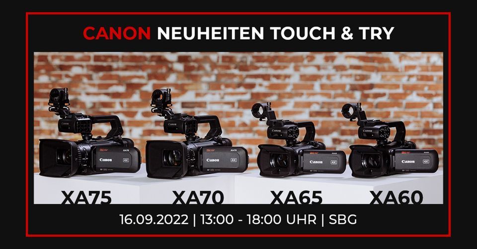 CANON Camcorder | Neuheiten Touch & Try | XA75 - XA70 - XA65 - XA60 at Kücher, Digitale Welt ...