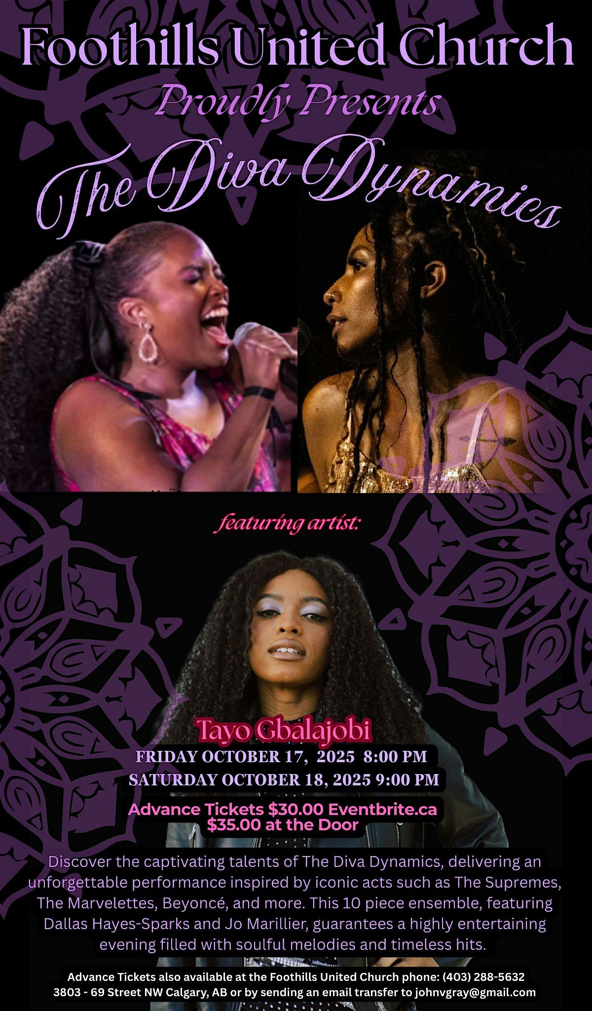 The Diva Dynamics Perform at the Foothills United Church October 17 ...