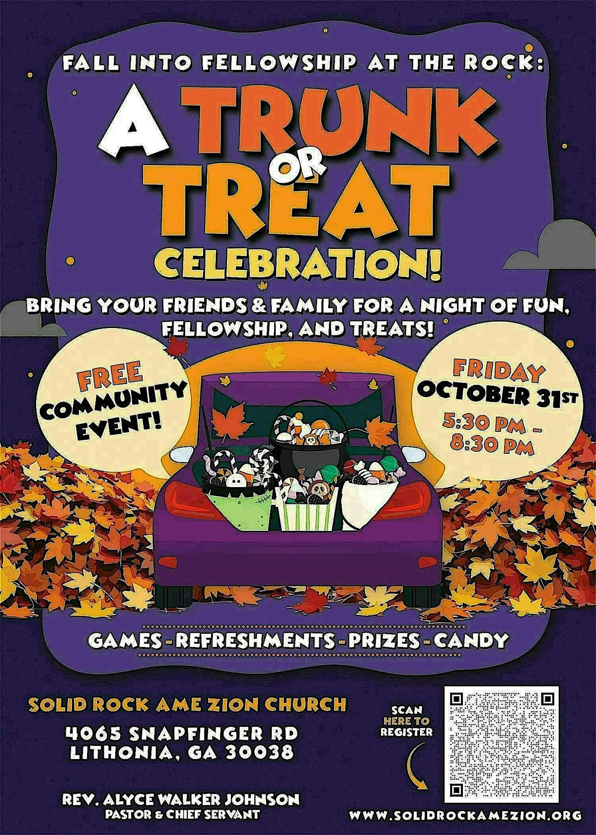 Fall Into Fellowship @ The Rock: A Trunk or Treat Celebration! at Solid ...