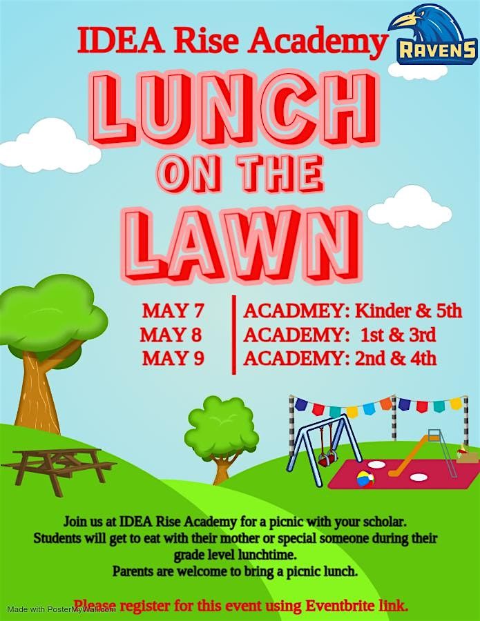 Lunch on the Lawn: 5th Grade at IDEA Rise, Fort Worth on 7th May, 2025