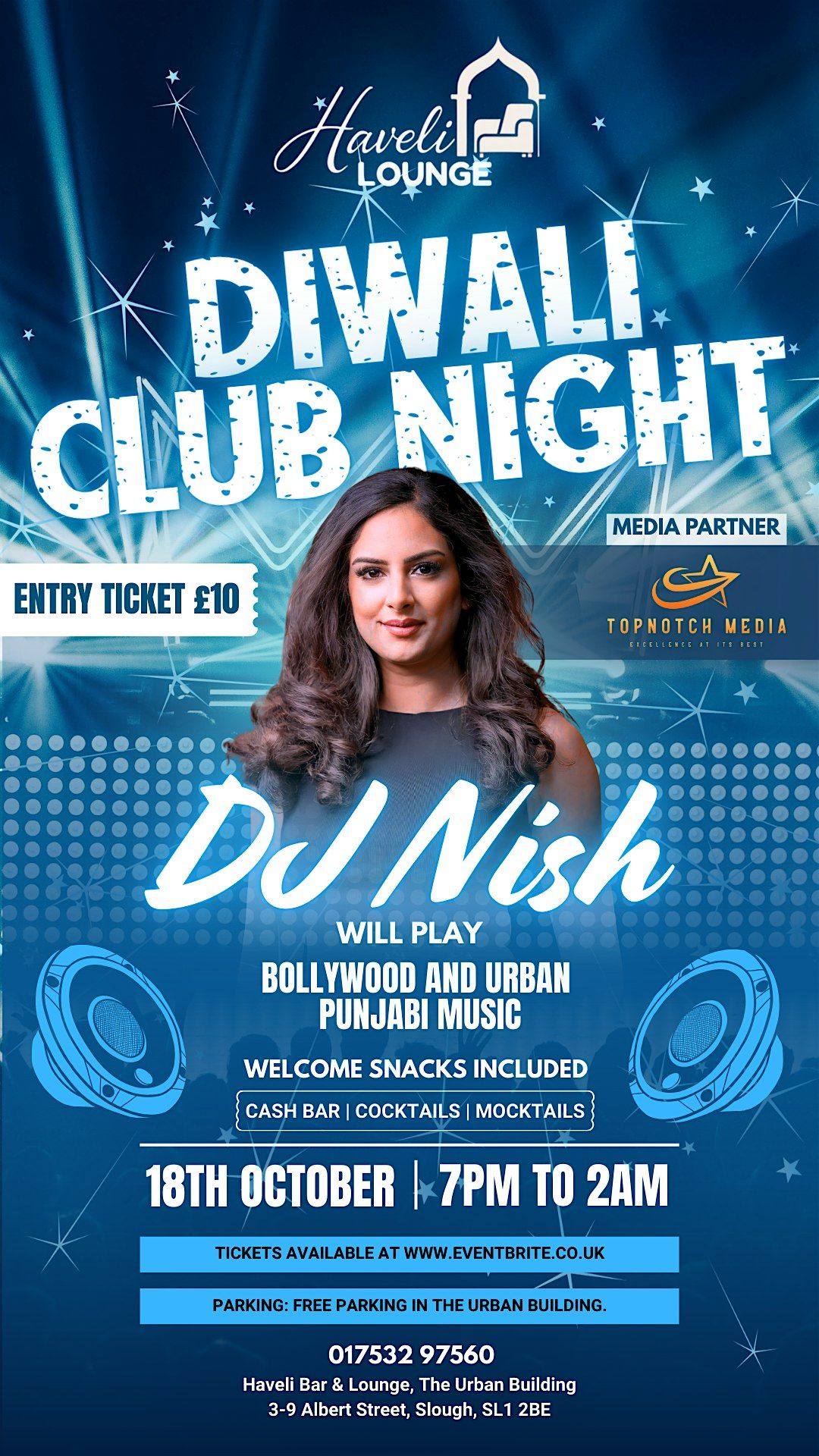 Diwali Club Night at Haveli Grill & Lounge, Slough on 18th October, 2025