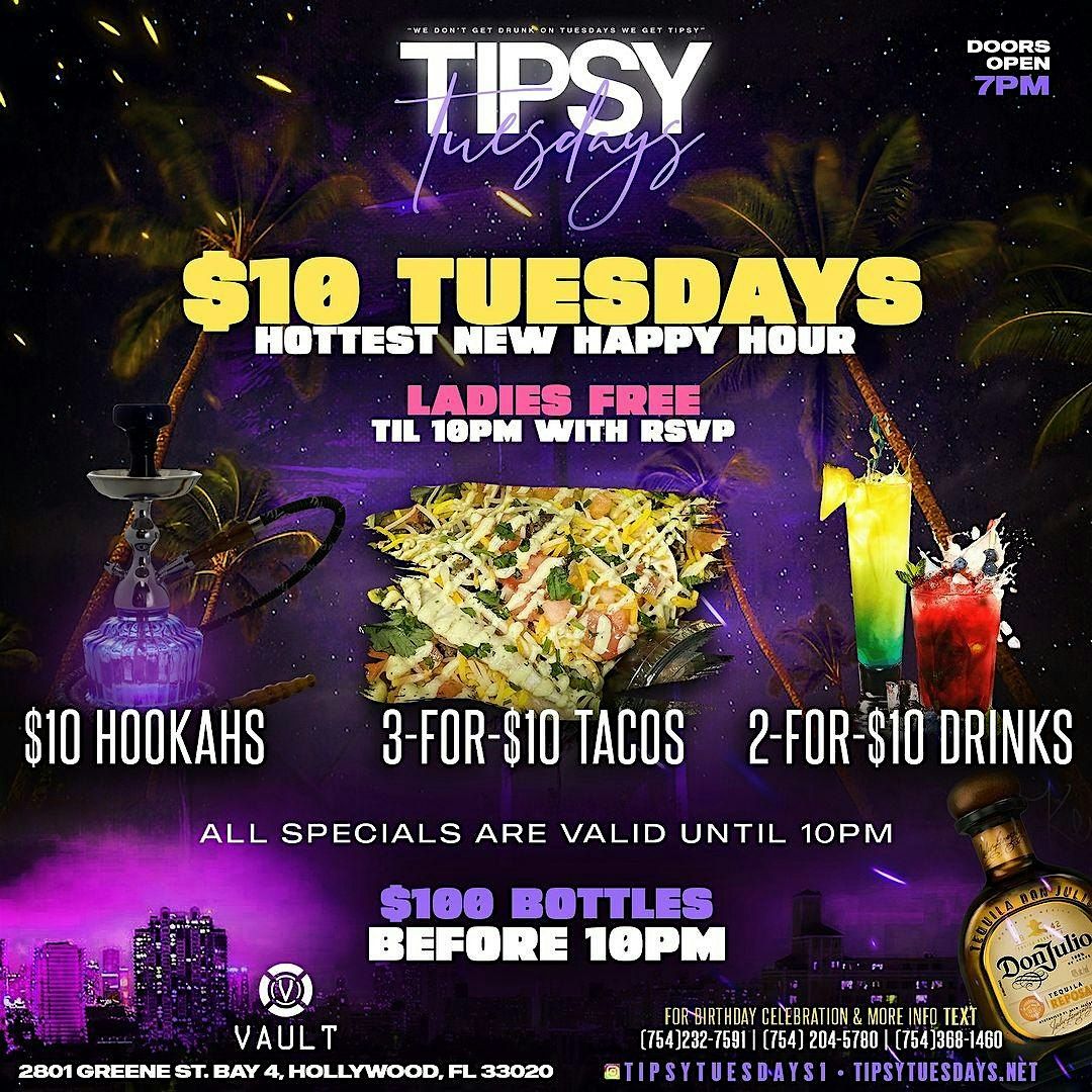 Tipsy Tuesdays: The #1 Weekday Destination at Club Vault, Hollywood on ...