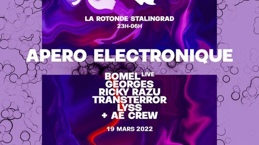 Apero Electronique invite Ricky Razu, Transterror, Georges et Bomel ...