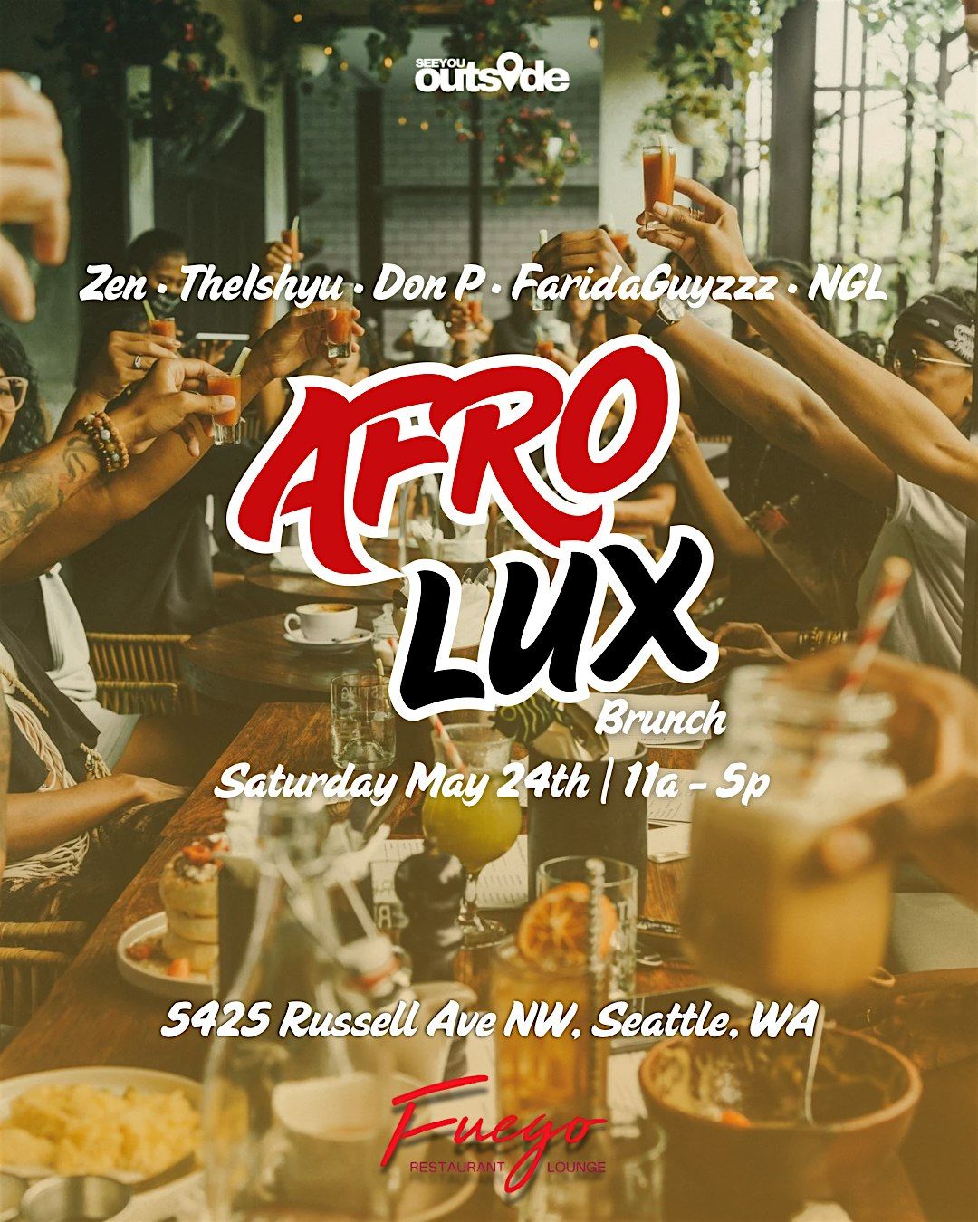 AFROLUX Brunch at Fuego Restaurant Lounge Ballard, Seattle on 24th May ...