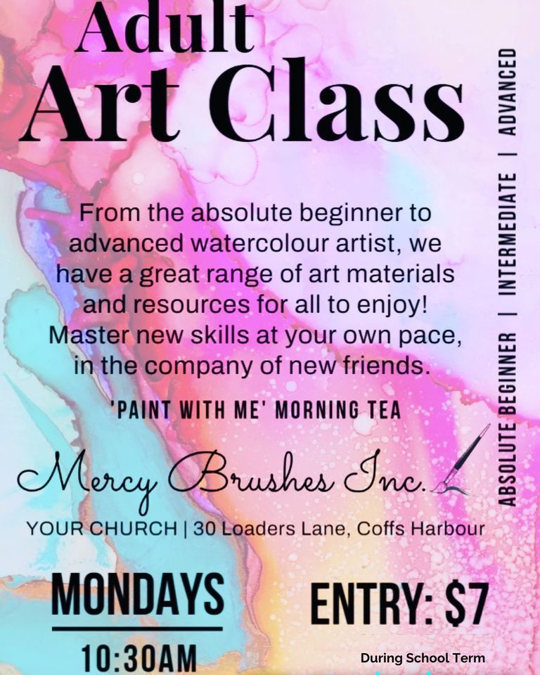 Adult Art Class at Your Church, Grafton on 31st July, 2023