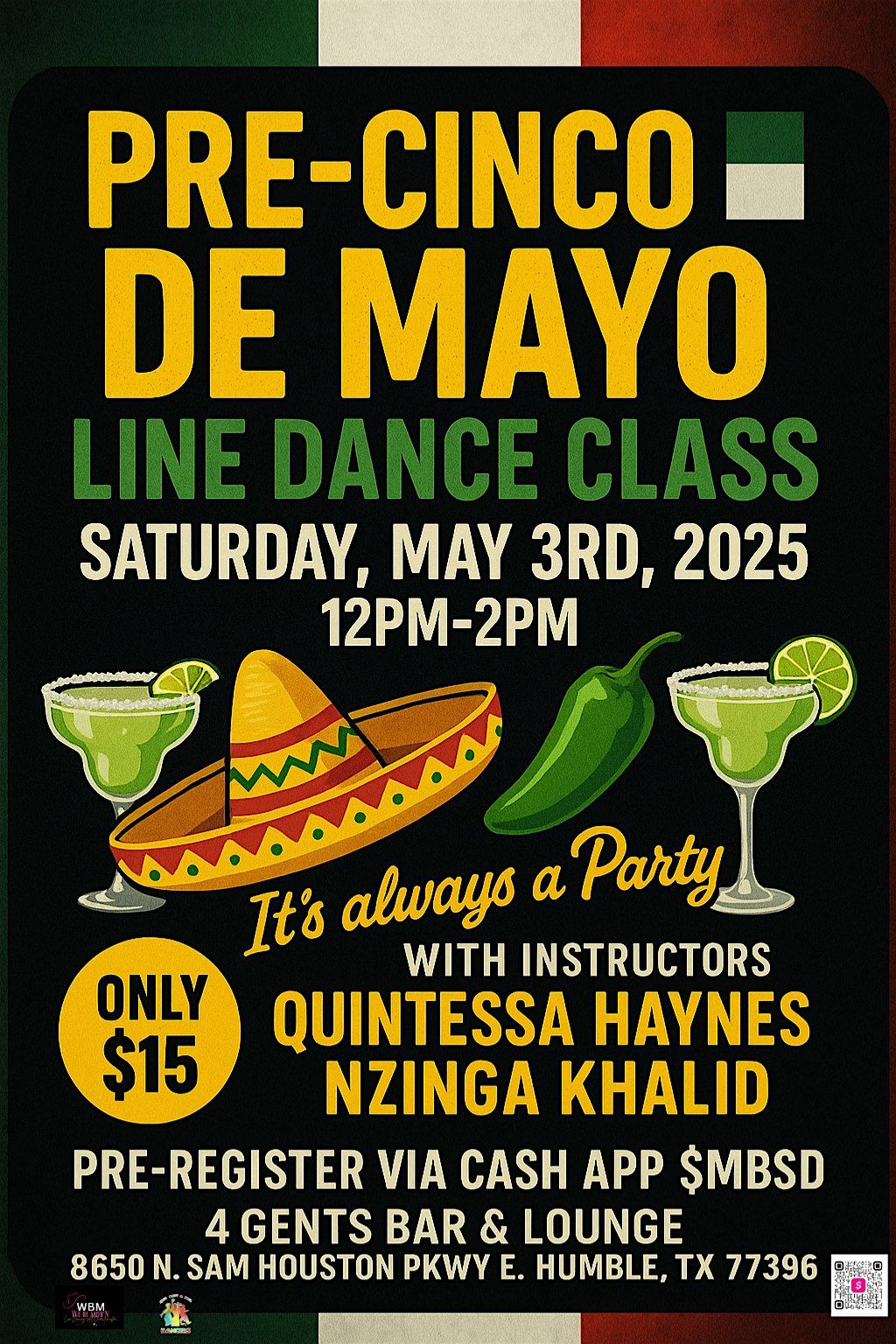 HTX Pre-Cinco De Mayo Line Dance Class | 4 Gents Bar & Lounge, Humble ...