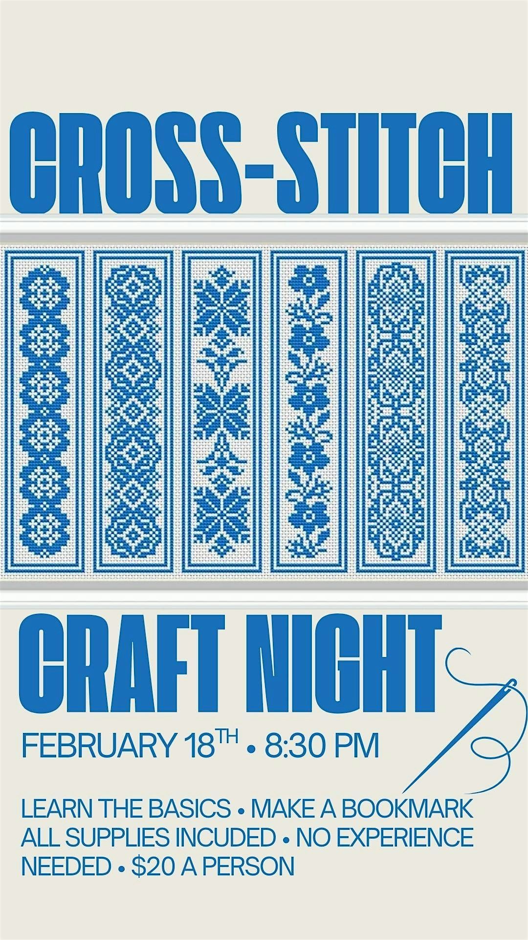 Cross-Stitch Craft Night at The Book Box - Book Shop, Draper on 18th ...