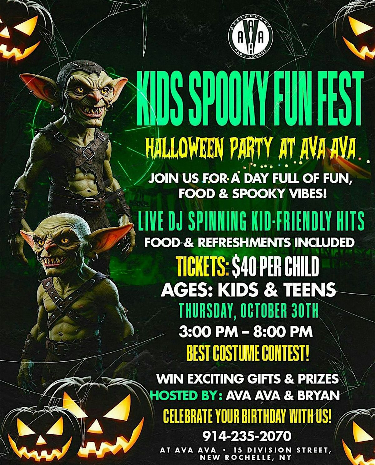 KIDS SPOOKY FUN FEST at 15 Division St, New Rochelle on 30th October, 2025