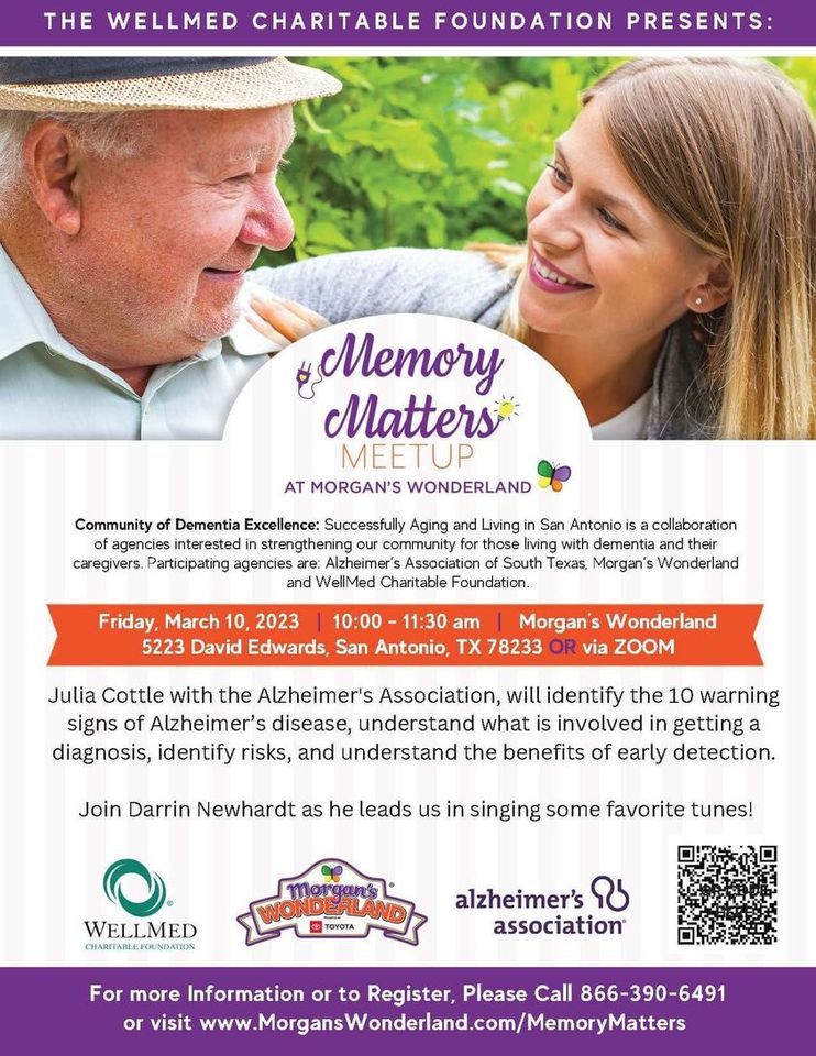 Memory Matters Meetup @ Morgans Wonderland: IN-PERSON and VIRTUAL! FREE ...