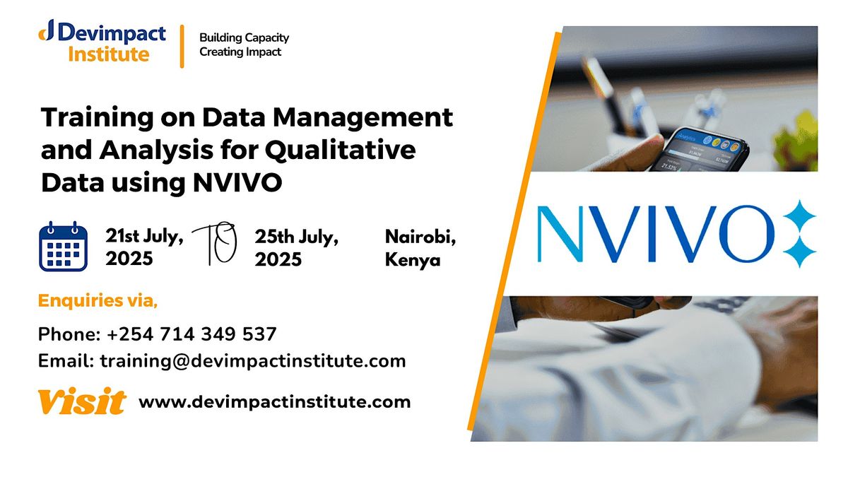 Training on Data Management and Analysis for Qualitative Data using NVIVO at Nairobi Safari Club ...