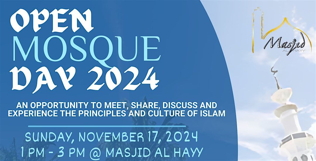 Open Mosque Day 2024 at Masjid Al Hayy, Sanford on 17th November, 2024