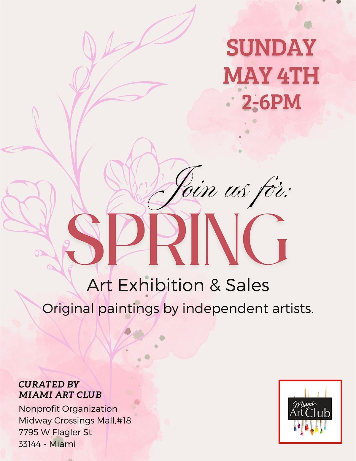 Spring Art Show - Exhibitions & Sales | Miami Art Club | May 4, 2025