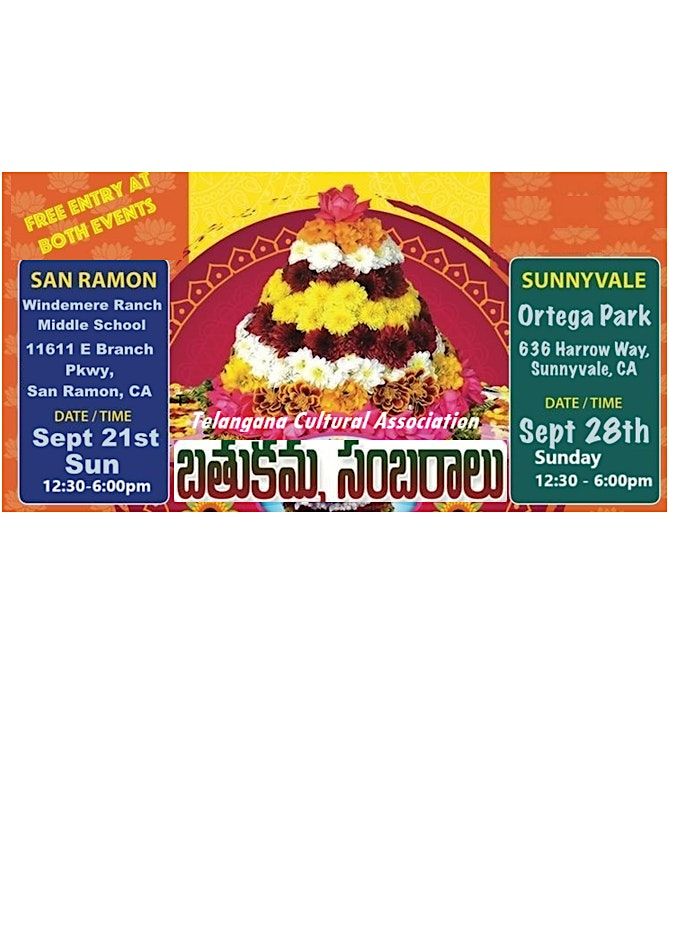 TCA - SOUTH BAY BATHUKAMMA FESTIVAL 2025 @ ORTEGA PARK SUNNYVALE ...