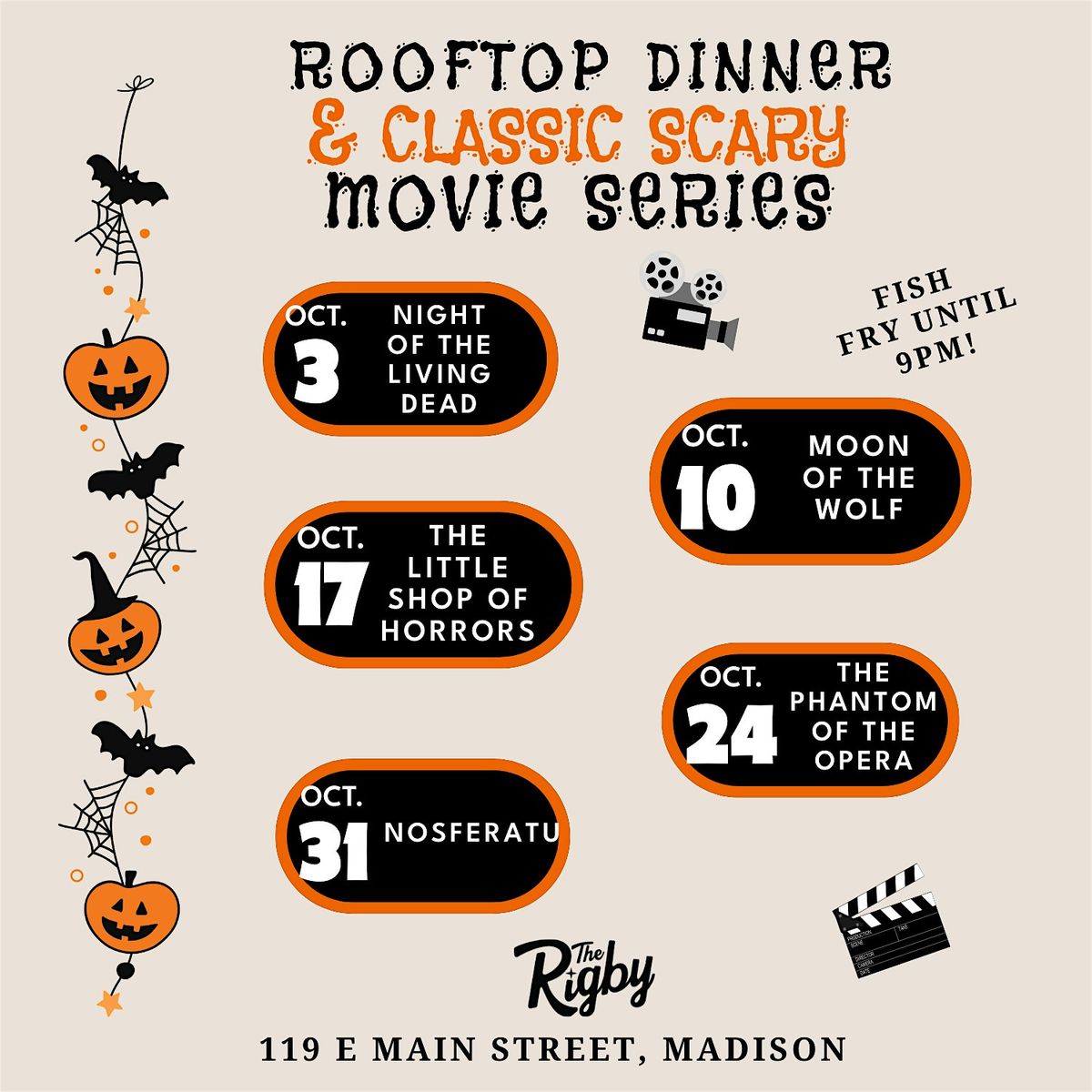 Classic Scary Movie Series and Rooftop Dinner - The Phantom of the ...