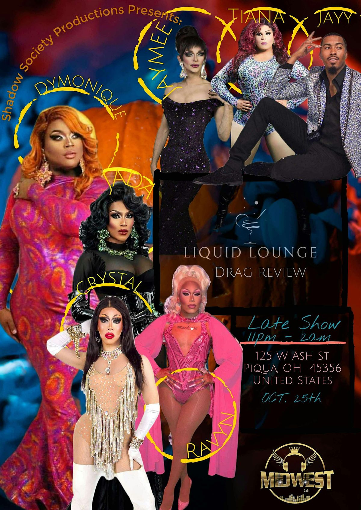 Halloween Drag Show at Liquid Lounge, Piqua on 25th October, 2025