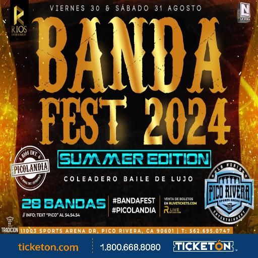 BANDA FEST 2024 SUMMER EDITION at Pico Rivera Sports Arena on 3rd ...