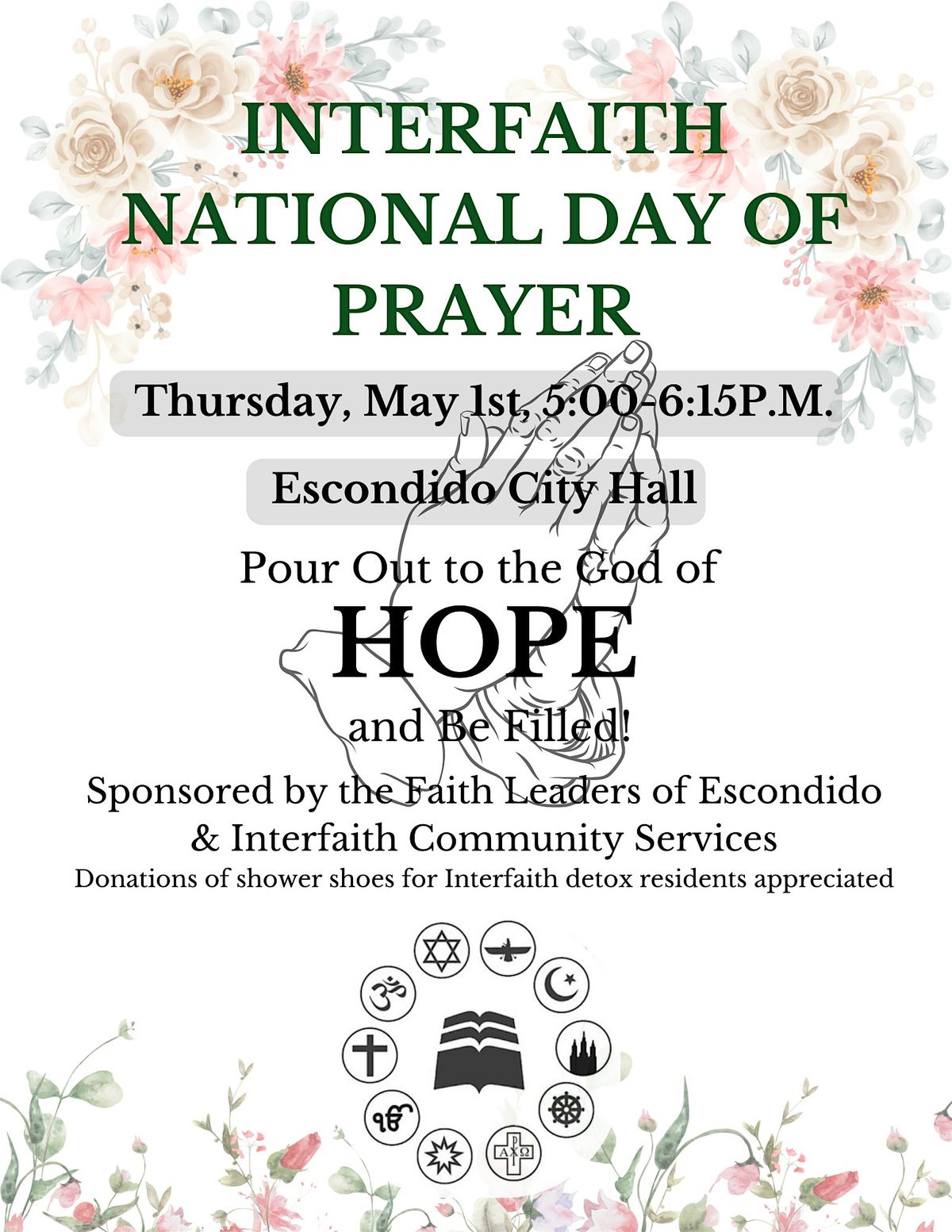 Interfaith National Day of Prayer: Hope | Grape Day Park, Escondido, CA ...