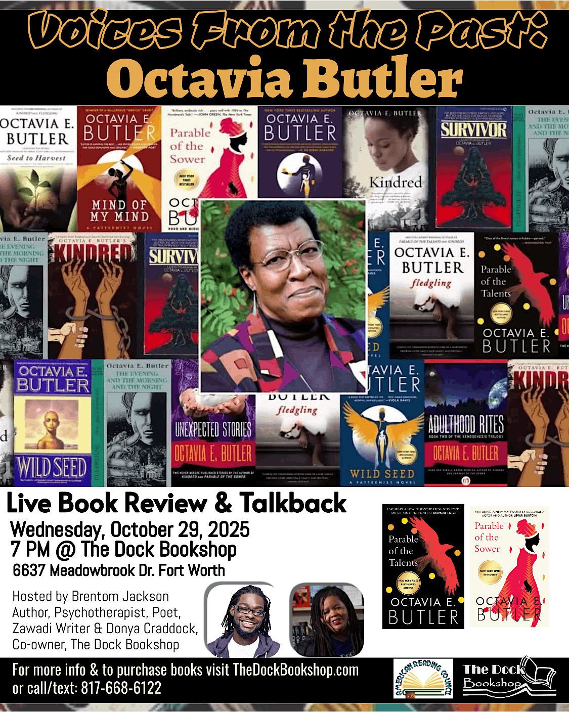 Voices From The Past: Octavia Butler at The Dock Bookshop, Fort Worth ...