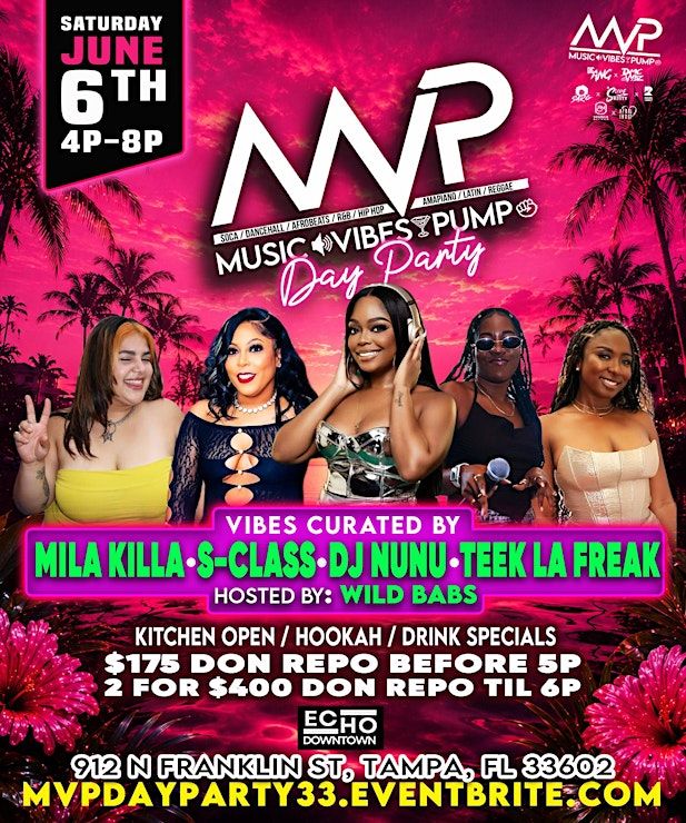 MVP Day Party (Caribbean Day Party) at Echo Downtown, Tampa on 6th June ...