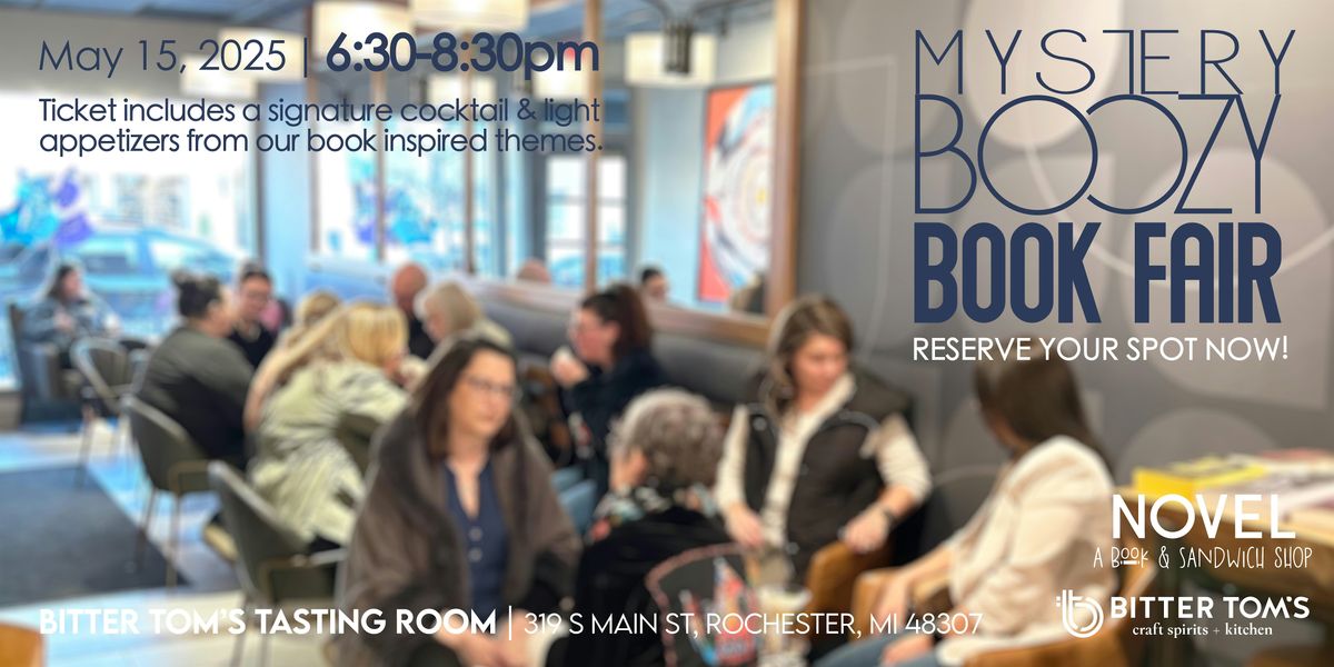Mystery Boozy Book Fair at Bitter Tom's Tasting Room, Rochester on 15th ...