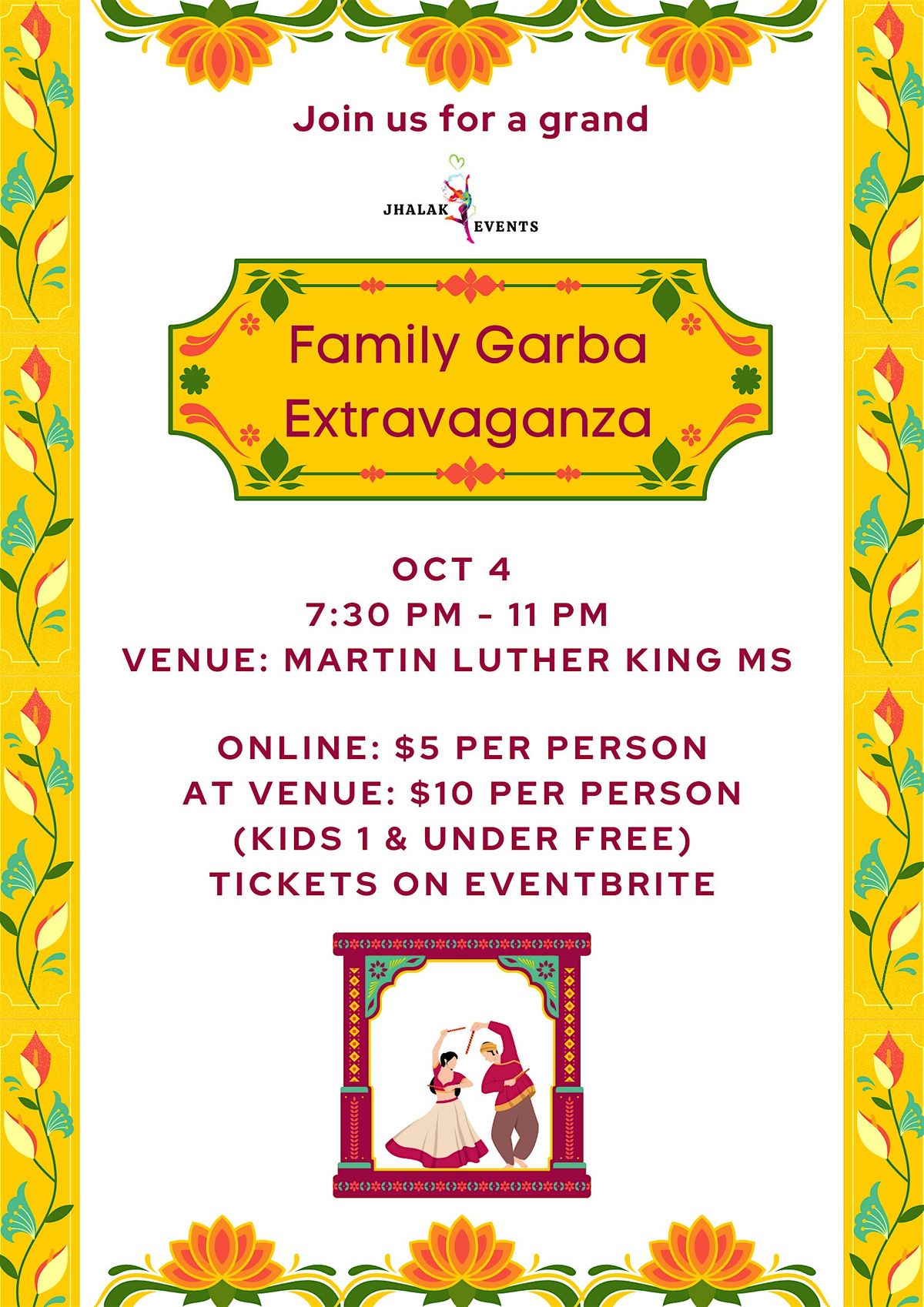 Family Garba Extravaganza 2025 at Dr. Martin Luther King, Jr. Middle ...