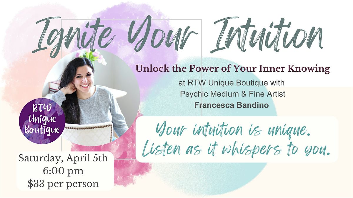 Ignite Your Intuition at RTW Unique Boutique, Poway on 5th April, 2025