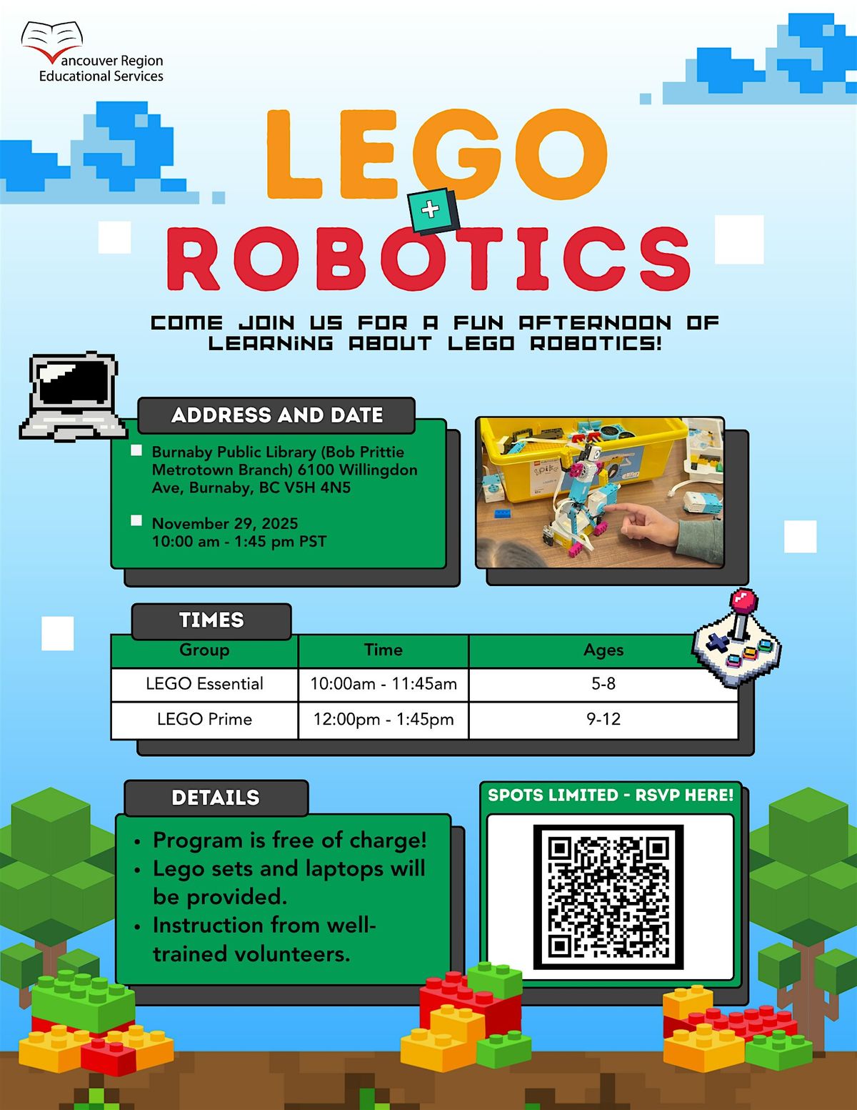Lego Robotics Session @ BPL Metrotown Branch at Burnaby Public Library ...