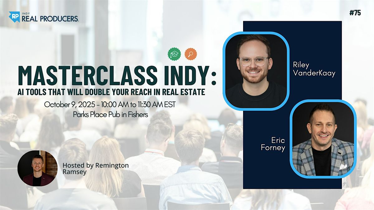 October Masterclass Indy: AI Tools That Will Double Your Reach at Parks ...