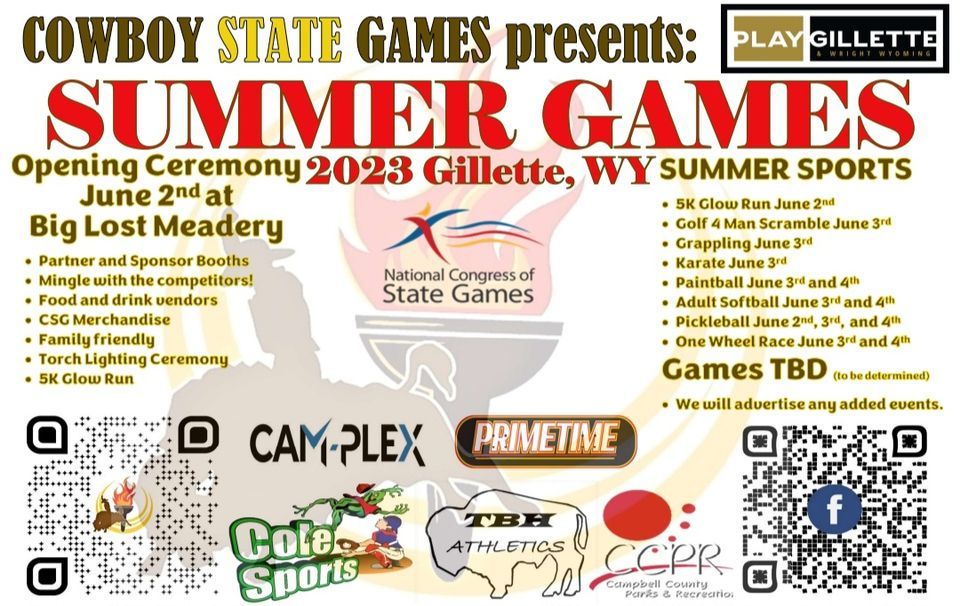 Cowboy State Games Summer Games 2023 | Gillette, Wyoming, USA | June 2 ...