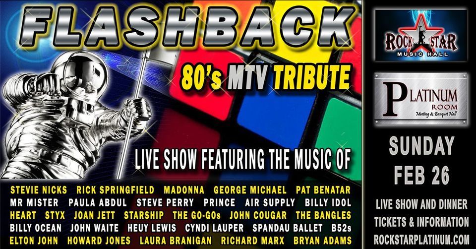 Flashback - 80s MTV Tribute at RockStar Music Hall, Windsor on 26th ...